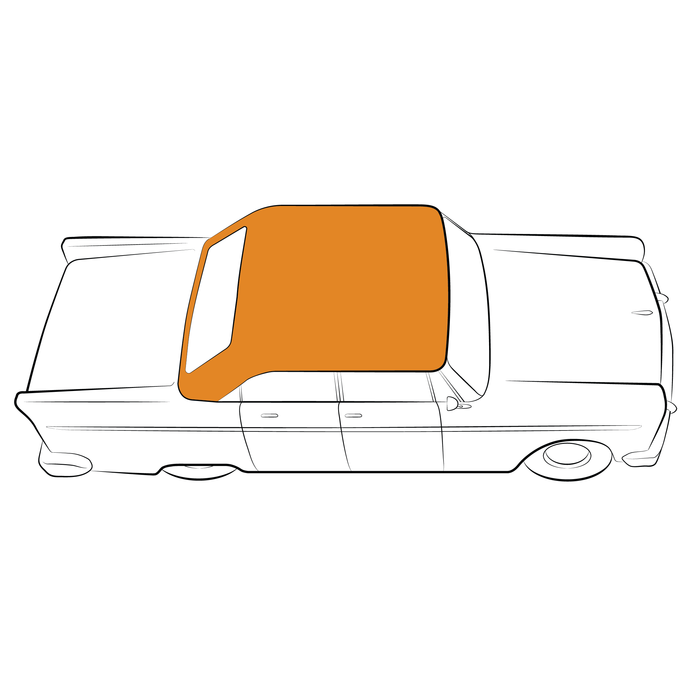 1953-54 Plymouth Suburban 2Dr Wagon Bow Style Auto Headliner – Newark Auto
